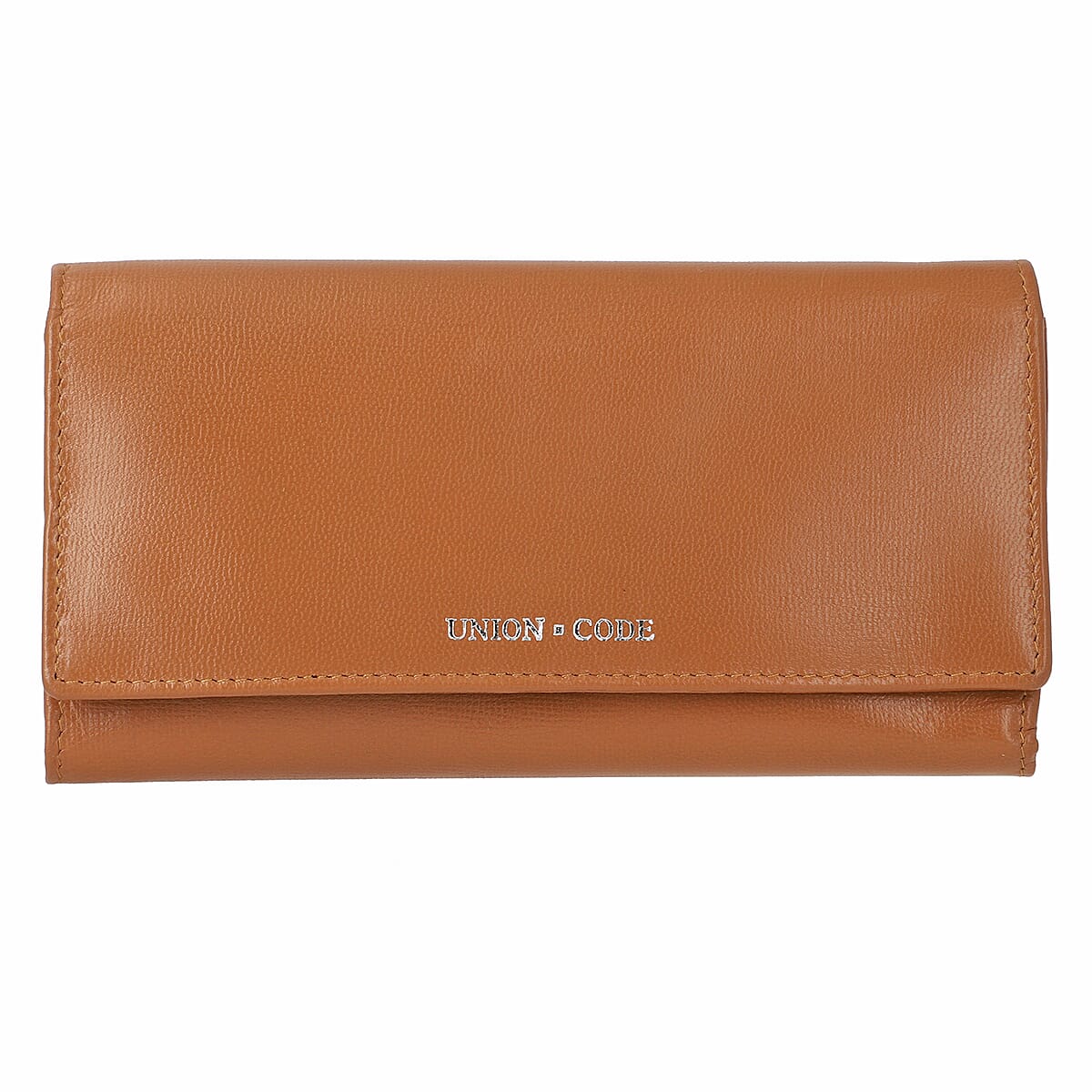 Buy Union Code Tan Genuine Leather RFID Women's Wallet at ShopLC.