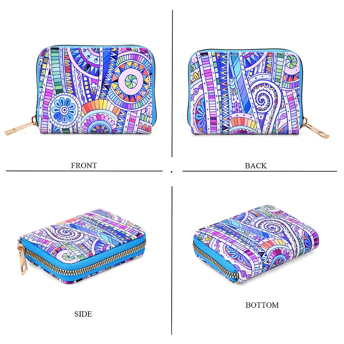 Buy Set of 2 Color Art Pattern Long Wallet and Small Wallet at ShopLC.