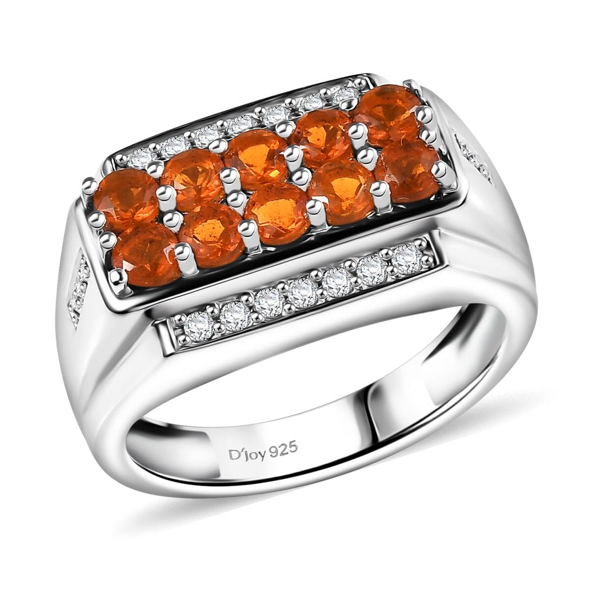 Buy D'Joy Crimson Fire Opal and White Zircon 1.20 ctw Men's Buy D'Joy Crimson Fire Opal and White Zircon 1.20 ctw Men's