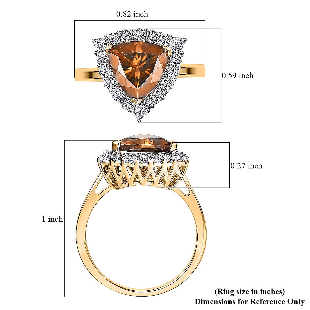 Buy Certified AAA Golden Turkizite, Lab Grown Diamond (G-H, SI) Ring in ...