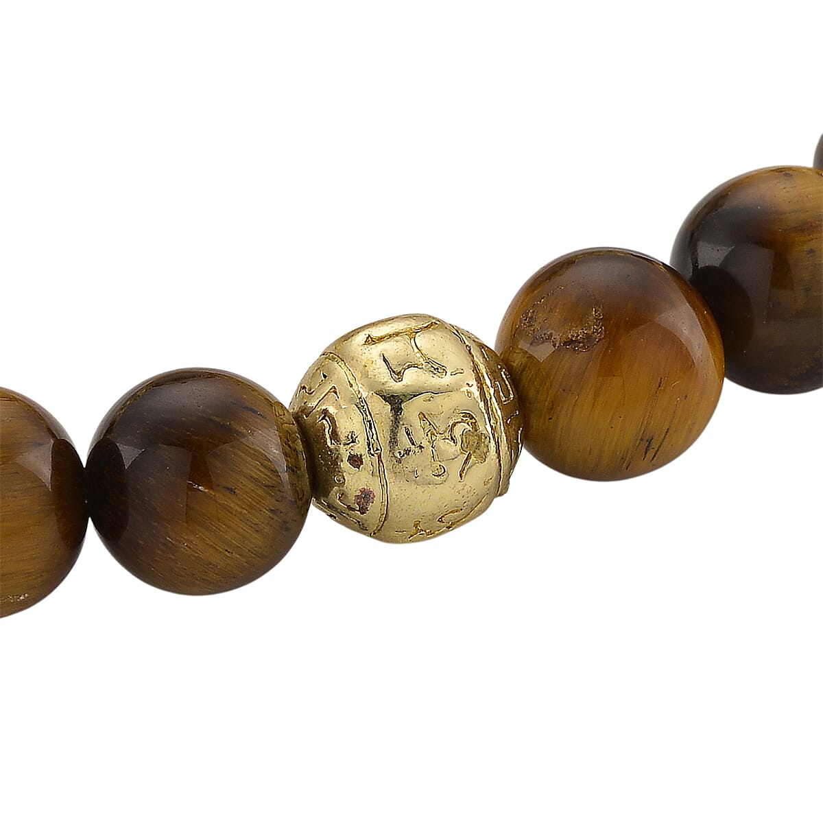 Buy Strada Yellow Tigers Eye Japanese Movement Beaded Stretch Bracelet ...