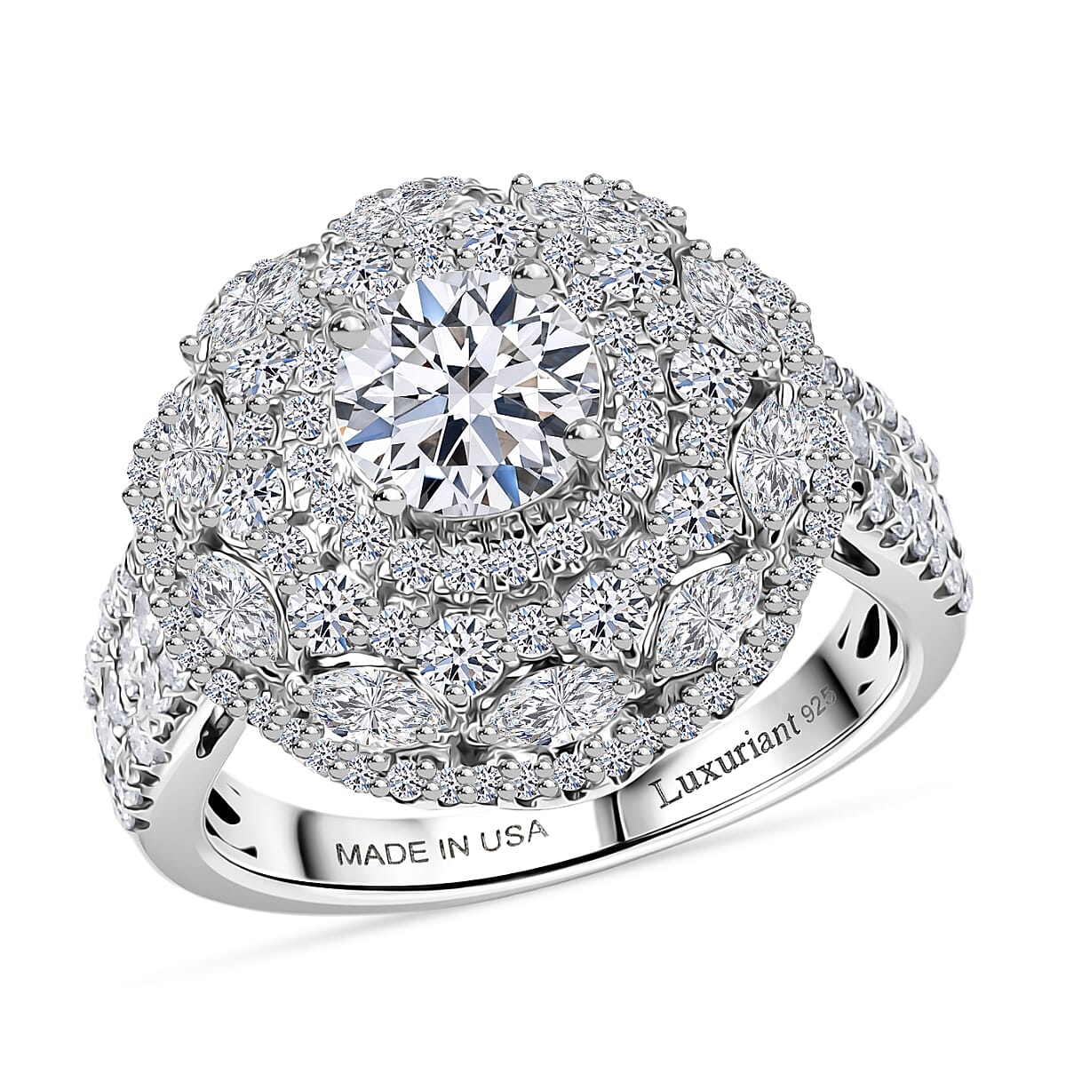 Buy Luxuriant Lab Grown Diamond G-H SI 2.50 ctw Blossom Glow Ring in ...