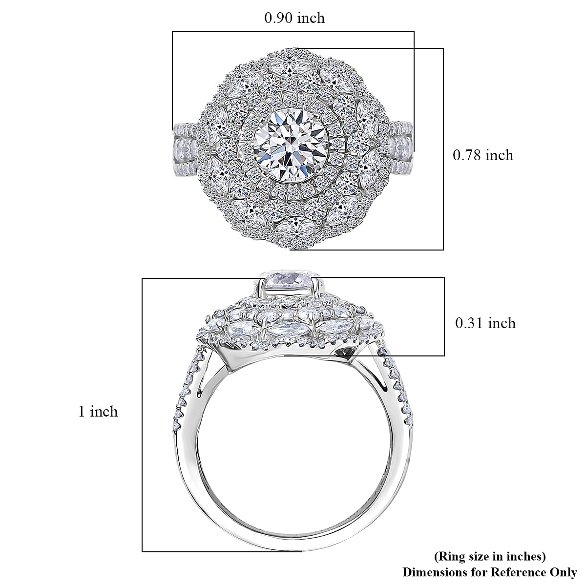 Buy Luxuriant Lab Grown Diamond G-H SI 2.50 ctw Blossom Glow Ring in ...