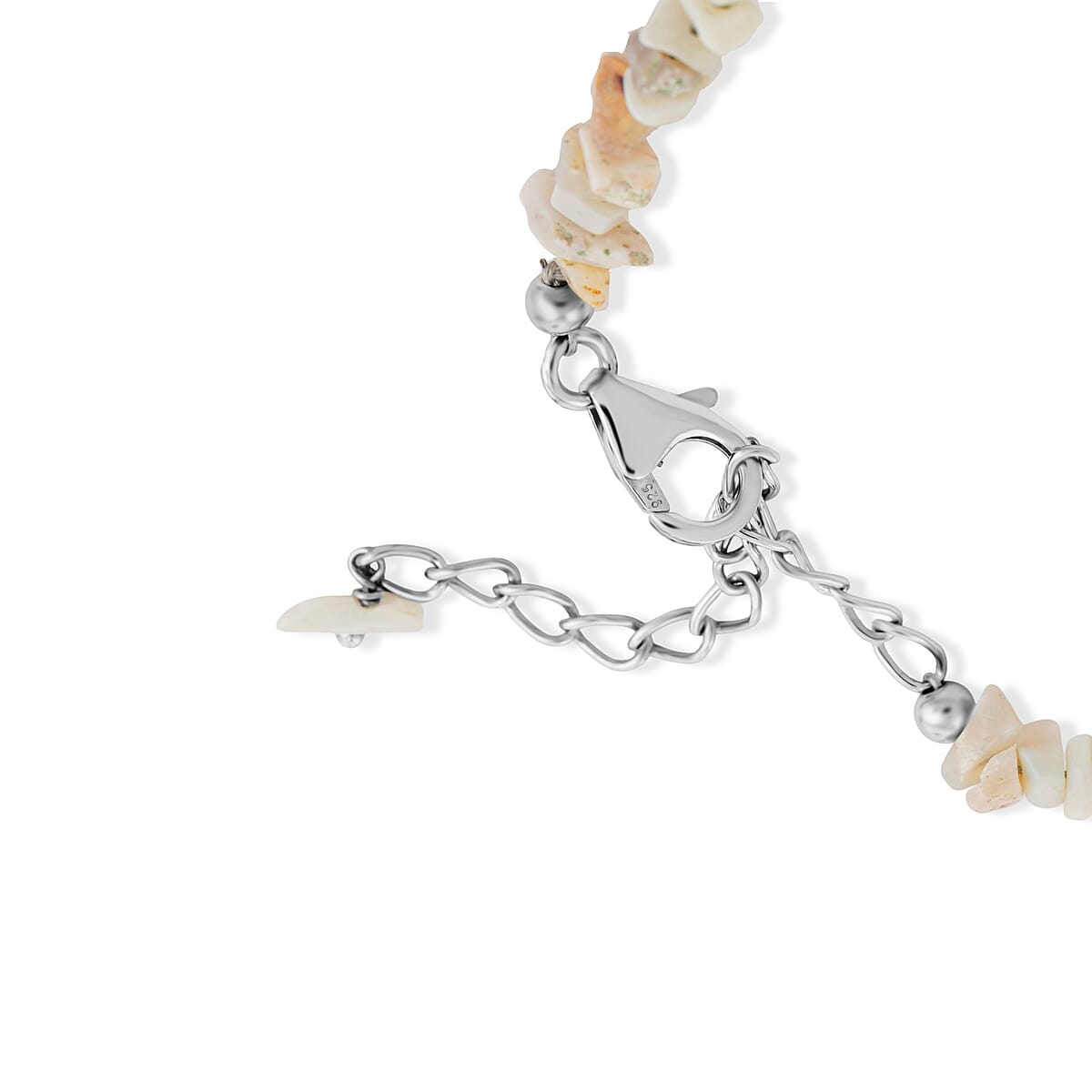 Buy Natural Australian Opal 22.25 ctw Beaded Chips Bracelet in Sterling ...