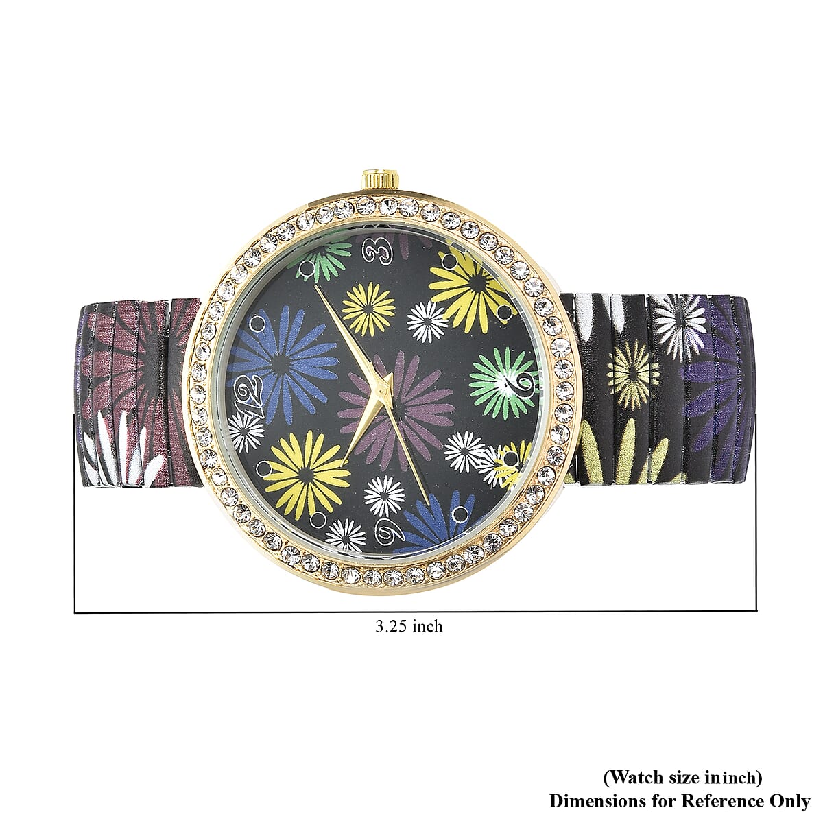 Buy Strada Austrian Crystal Japanese Movement Daisy Flower Pattern ...