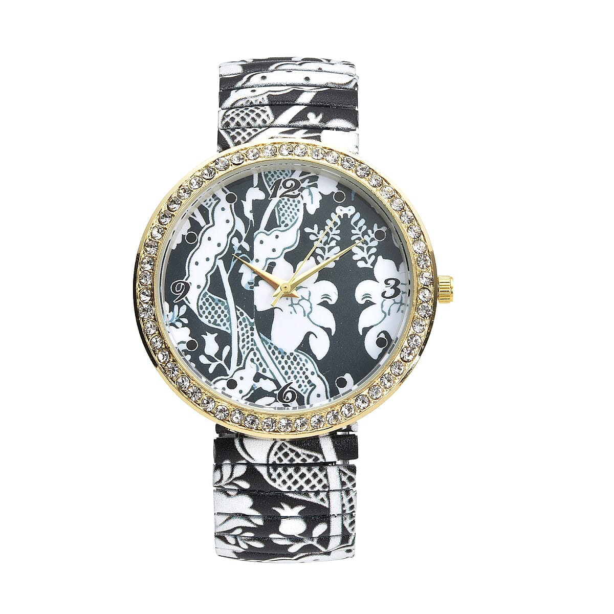 Buy Strada Austrian Crystal Japanese Movement White Flower Pattern ...